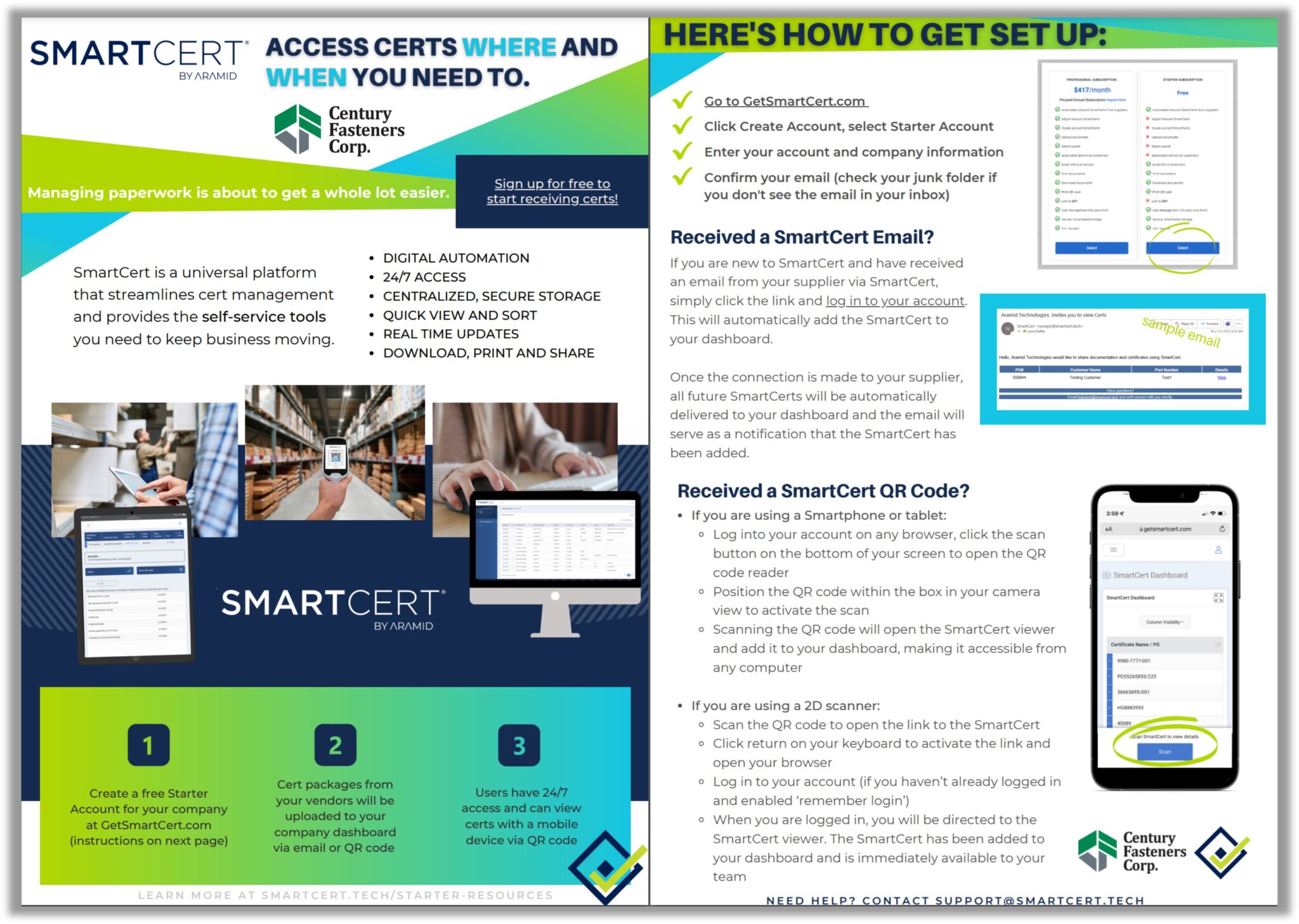 SmartCert - Century Fasteners Corp.