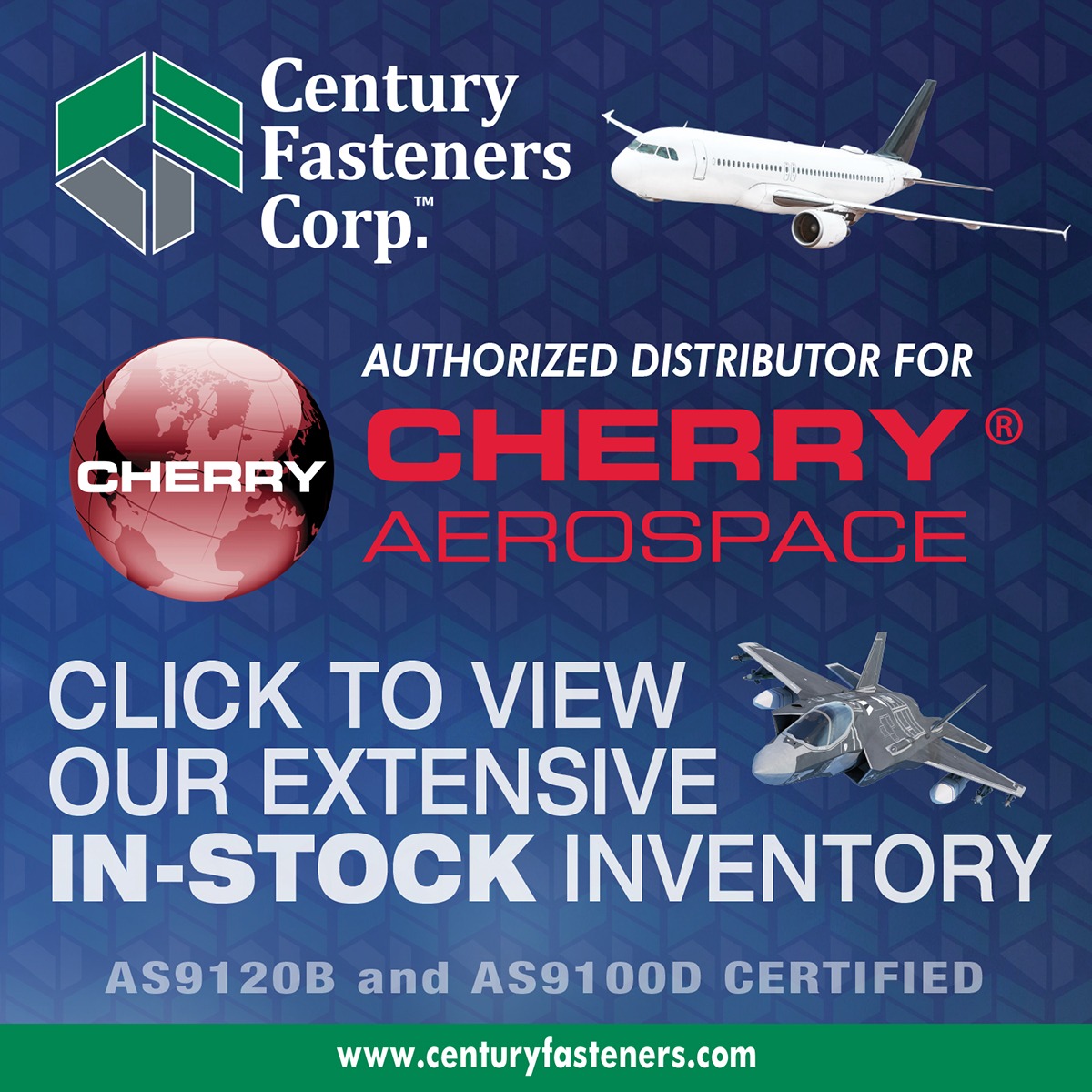 Cherry Aerospace - Authorized Stocking Distributor - Century Fasteners Corp.